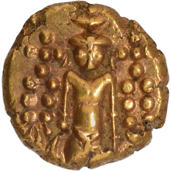 Deity Vishnu standing Gold Star Pagoda Coin of Madras Presidency.
