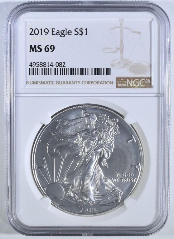 2019 AMERICAN SILVER EAGLE NGC MS-69