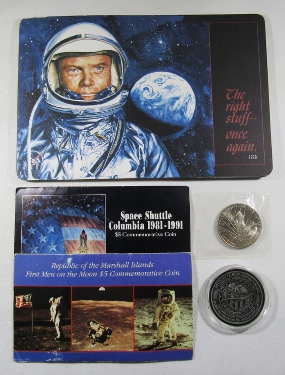 PROJECT MERCURY ARTIST SIGNED STAMP / COIN SET