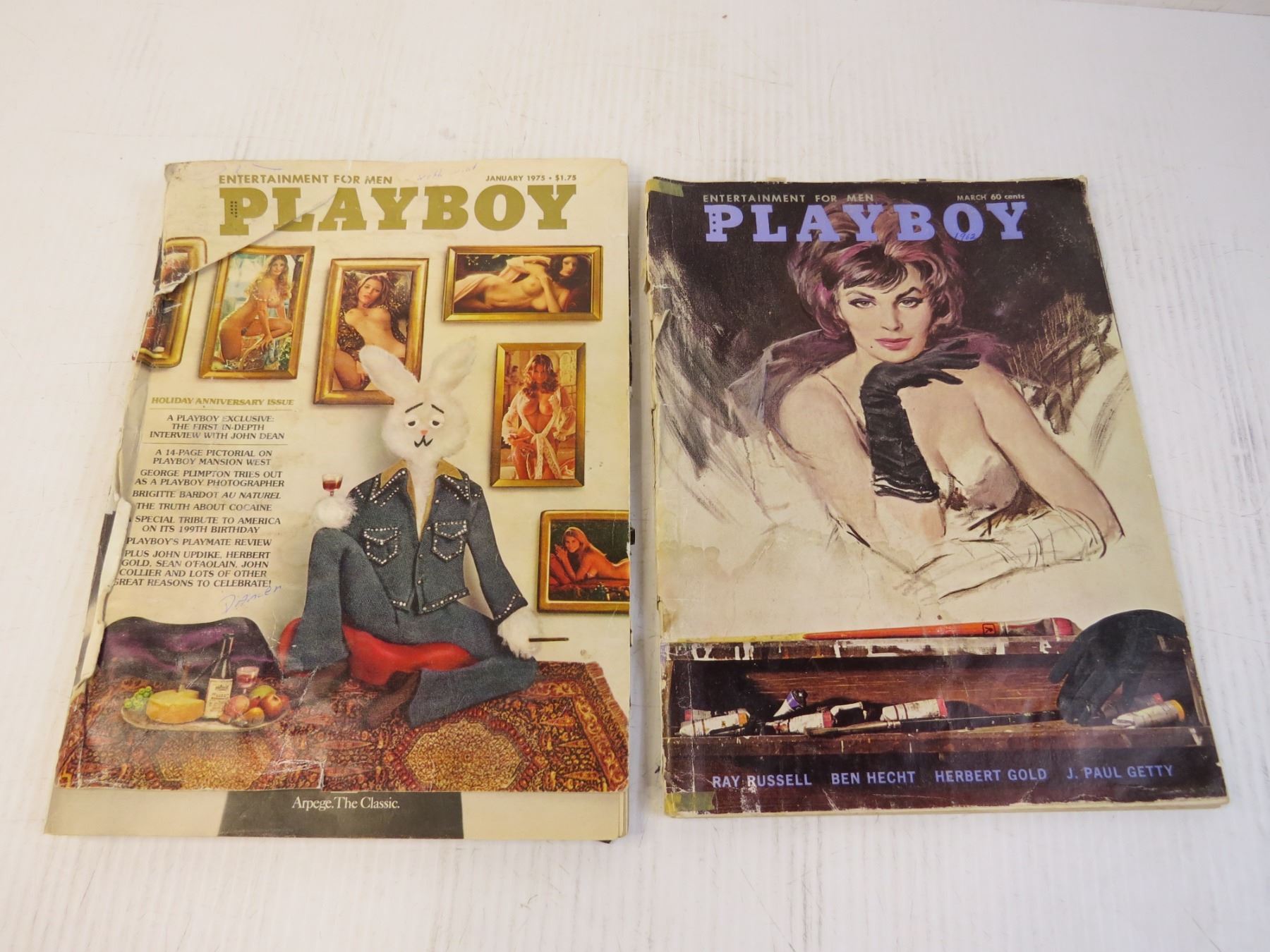 (5) Playboy Magazines 1970's
