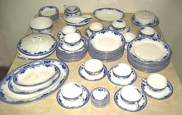 Flow Blue dishes by W.H. Grindley & Co. - English. "The Olympic ...