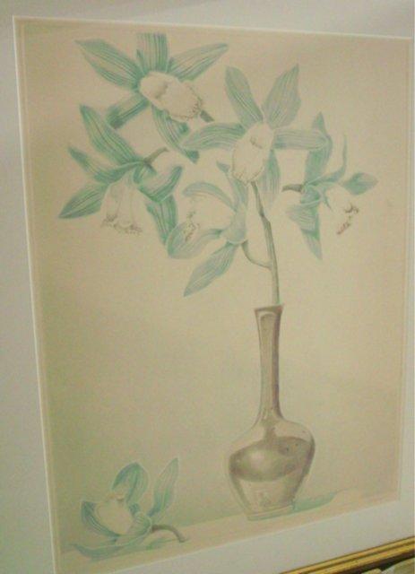 "Orchids" mezzotint by Craig McPherson - Signed lower right. Artist ...