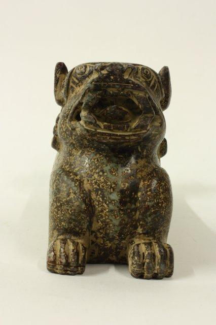 Old Chinese jade pillow - Carving with two Pi Qiu for protection ...