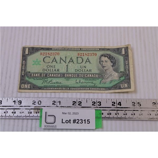 1967 Canadian Dollar Bill Ser 8521789 1967-canadian-dollar-bill-ser-8521789