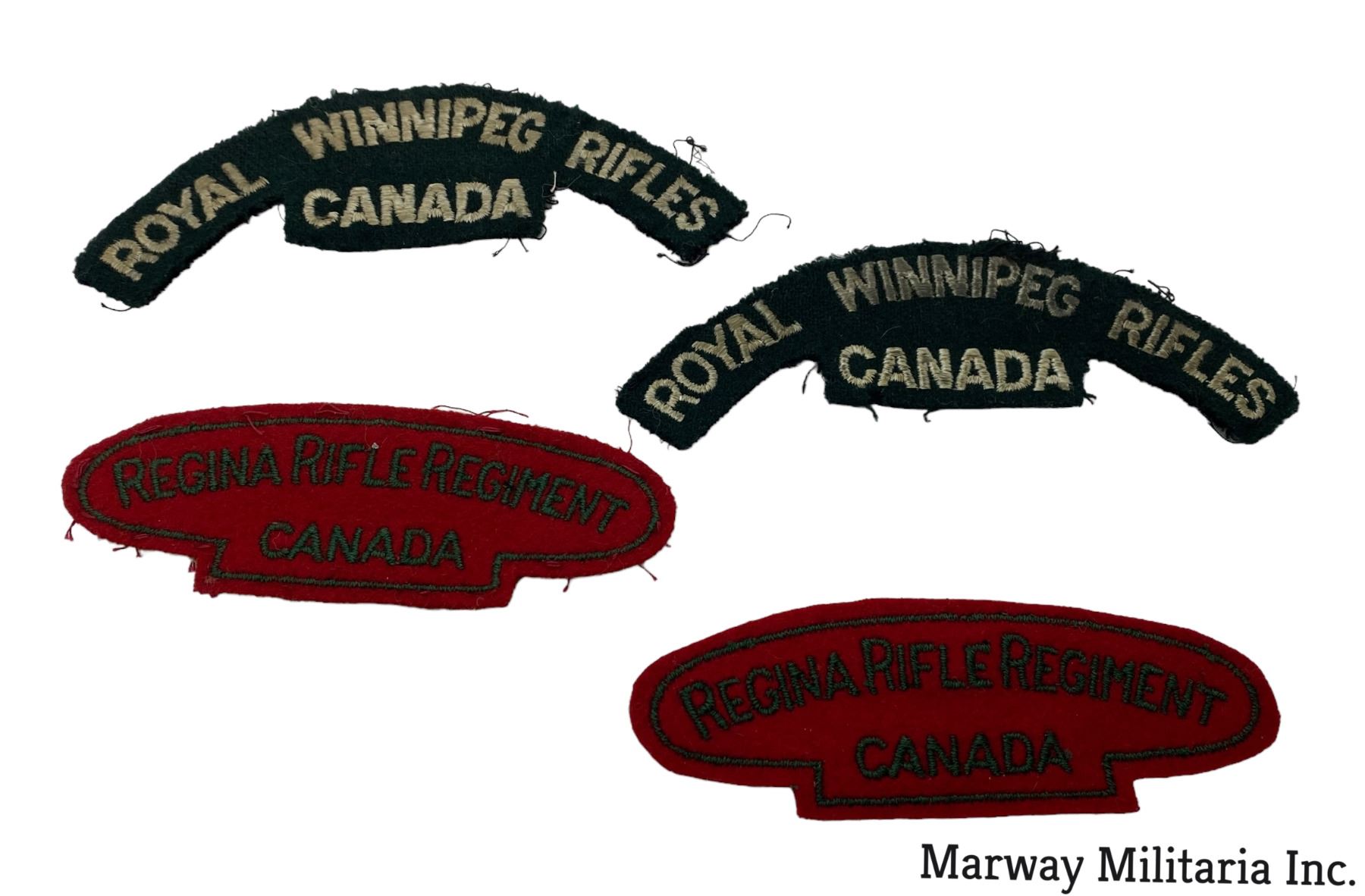 Regina Rifles & Royal Winnipeg Rifles Shoulder Title Lot