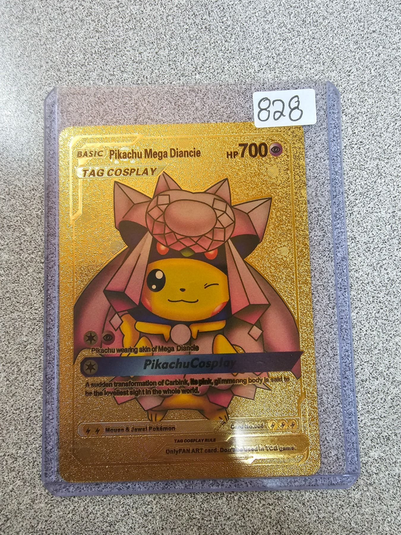 Pikachu Mega Diancie gold metal pokemon card - Schmalz Auctions