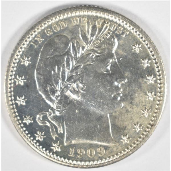 1909 BARBER QUARTER CH PROOF