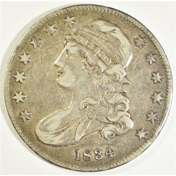 1834 CAPPED BUST HALF DOLLAR XF