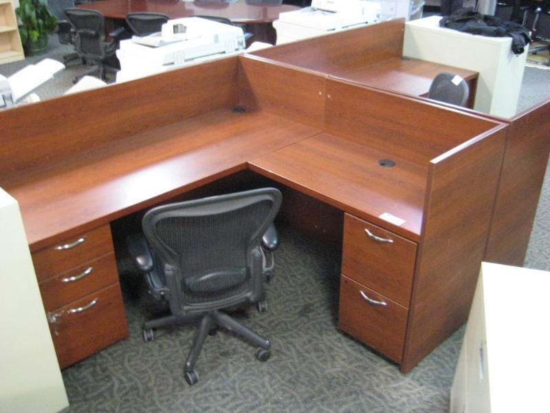 Autumn Cherry Reception Desk - Able Auctions