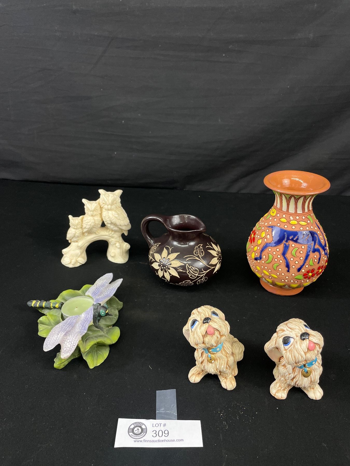 Signed Pottery Lot-EUC- Hand Painted Raised Enamel Giannis Greek Rodos ...