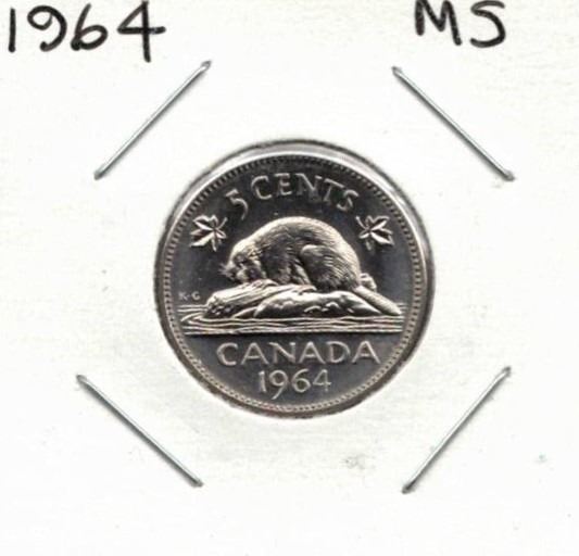 1964 Canadian Five Cent