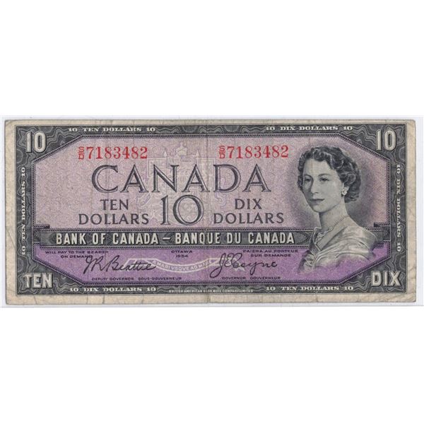 1954 Bank of Canada Ten Dollar Note S/D7183482