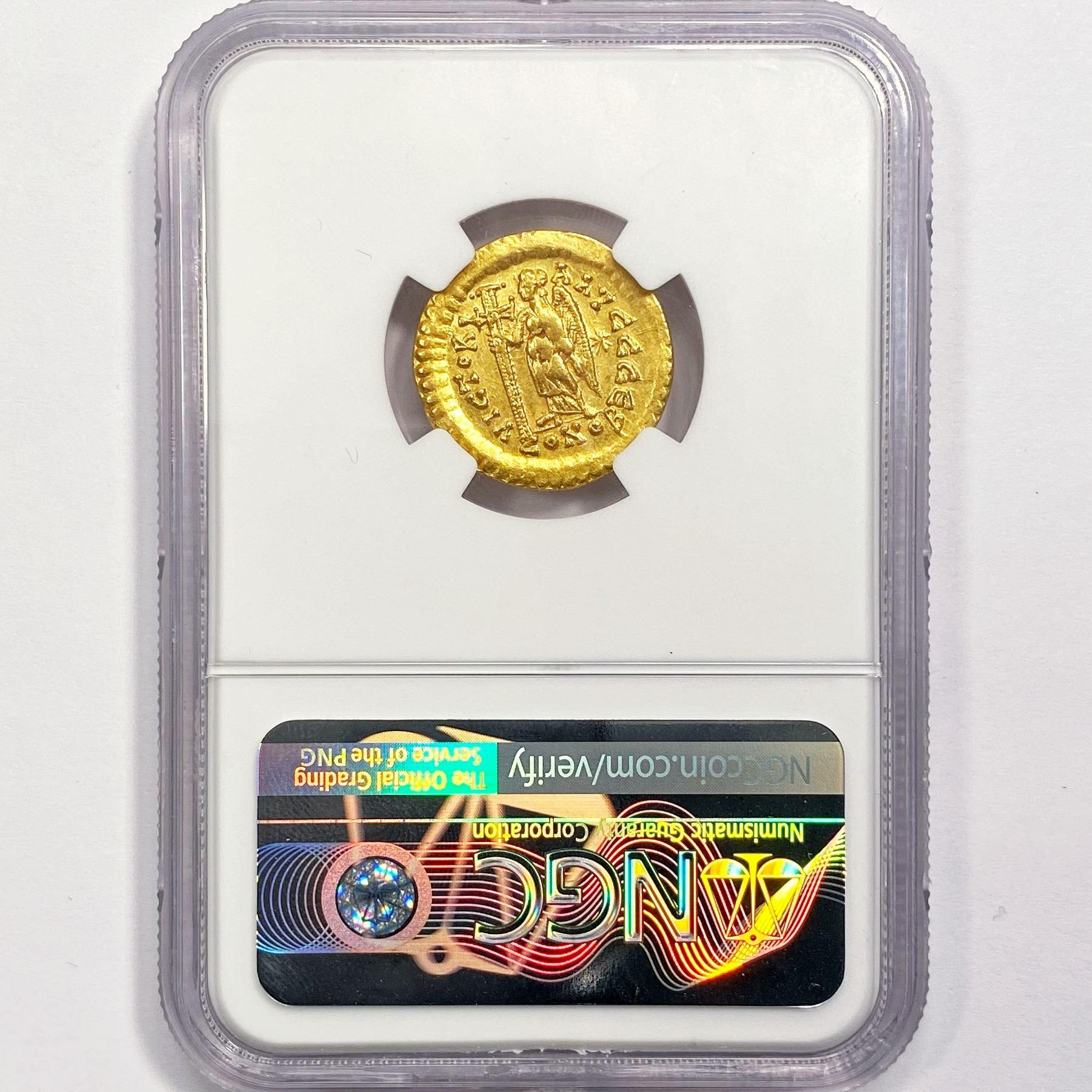 AD 457-474 Roman Empire AV Solidus NGC XF