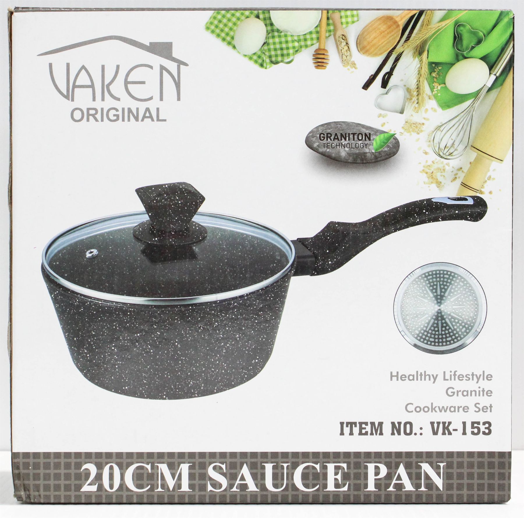 UAKEEN 20CM GRANITE SAUCE PAN