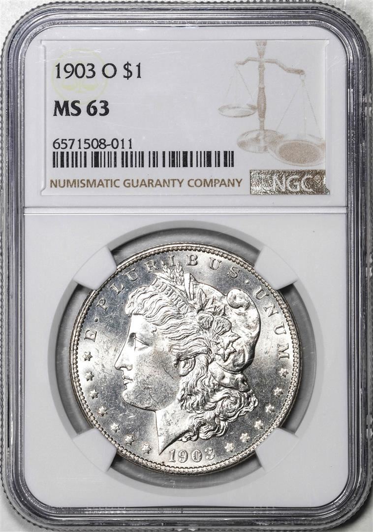 1903-O $1 Morgan Silver Dollar Coin NGC MS63