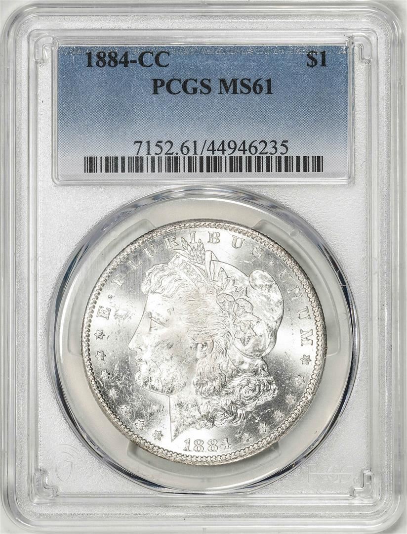 1884-CC $1 Morgan Silver Dollar Coin PCGS MS61