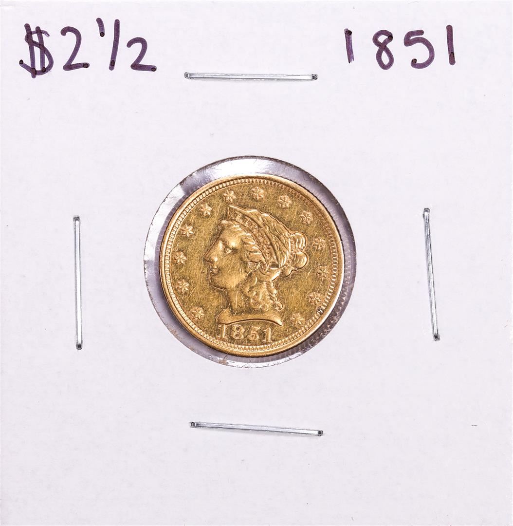 1851 $2 1/2 Liberty Head Quarter Eagle Gold Coin