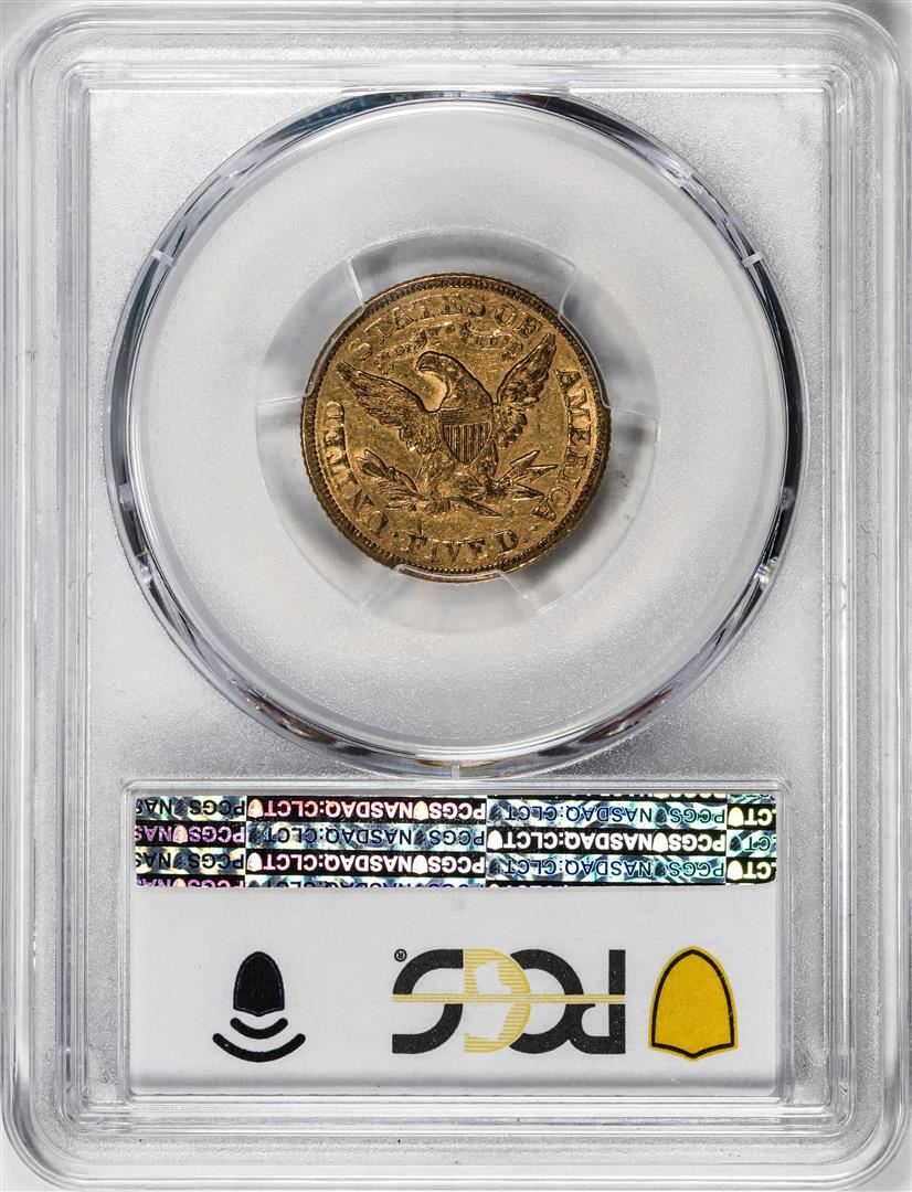 1873 Closed 3 $5 Liberty Head Half Eagle Gold Coin PCGS AU50