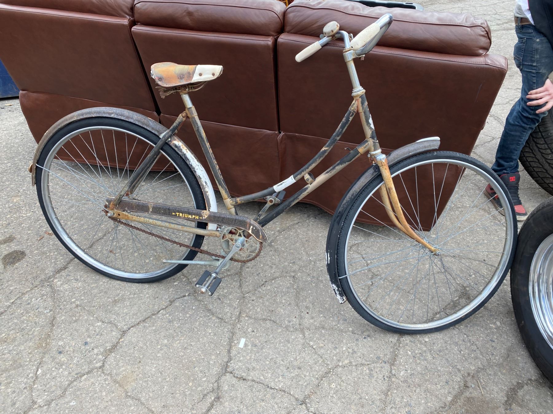 Vintage triumph bike