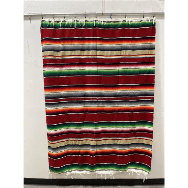 Antique Mexican Wool Serape Saltillo Blanket