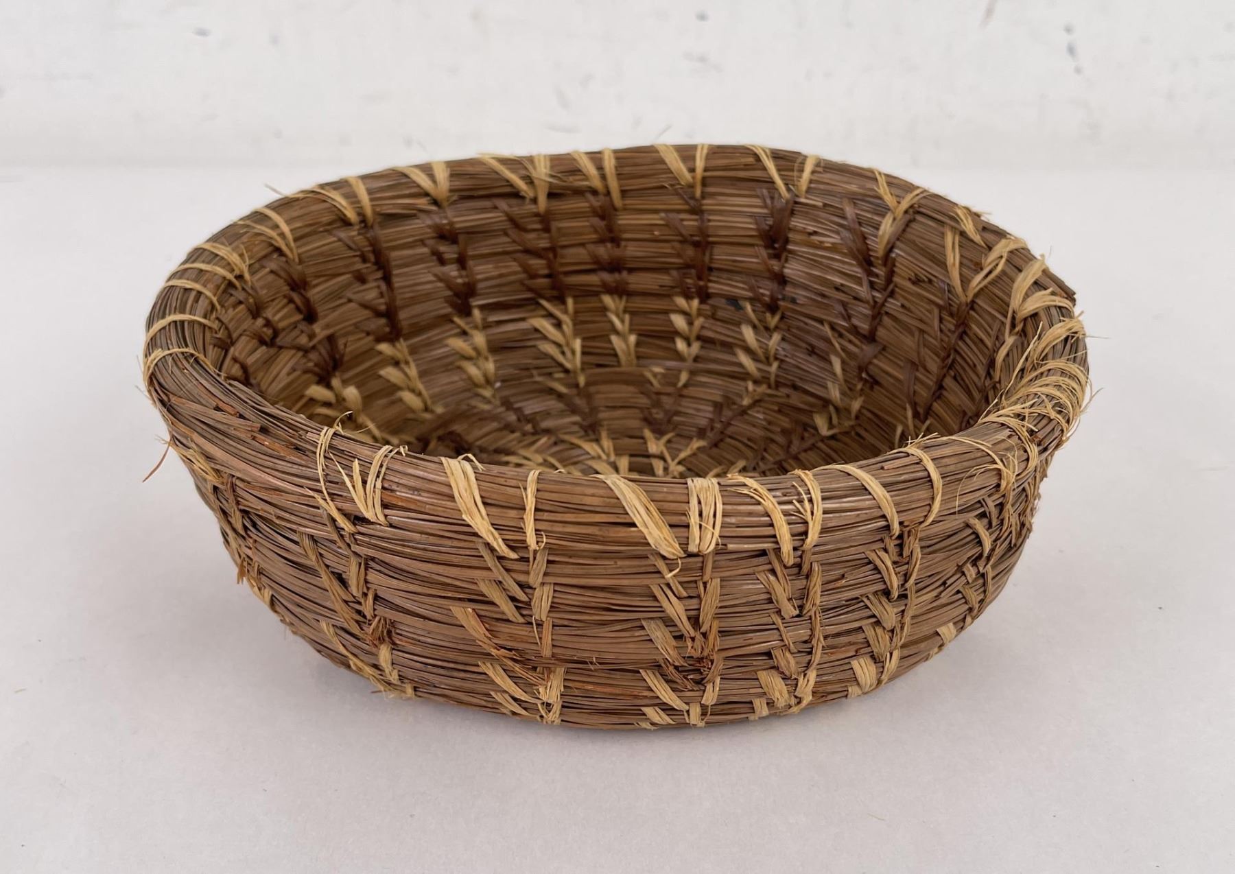 Native American Indian Pine Needle Basket
