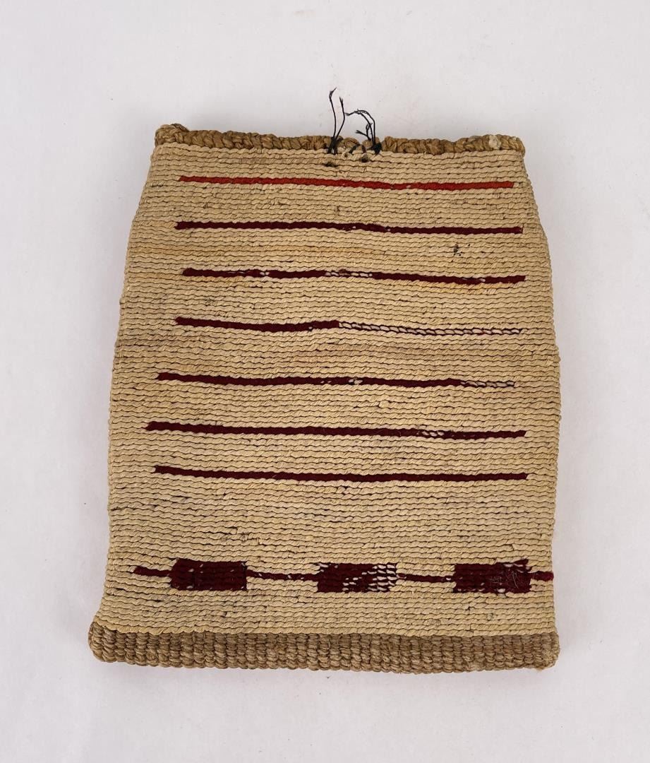 Antique Nez Perce Indian Woven Corn Husk Bag
