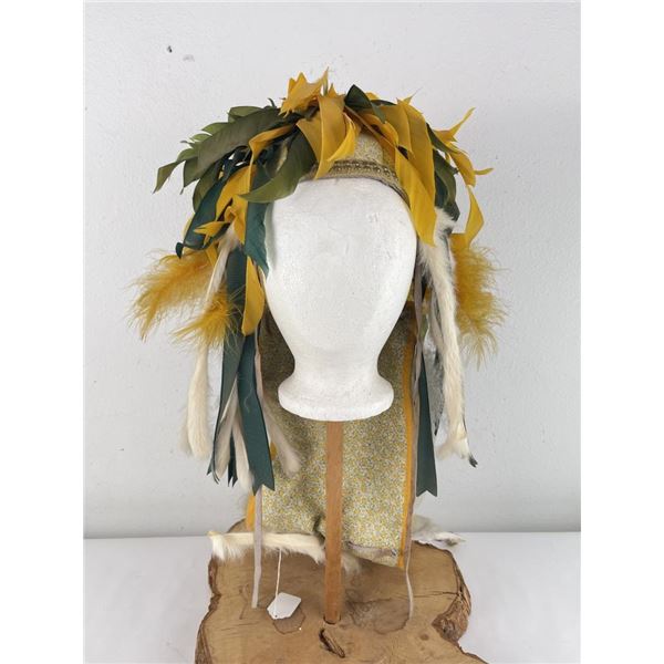Native American Indian Feather Bonnet