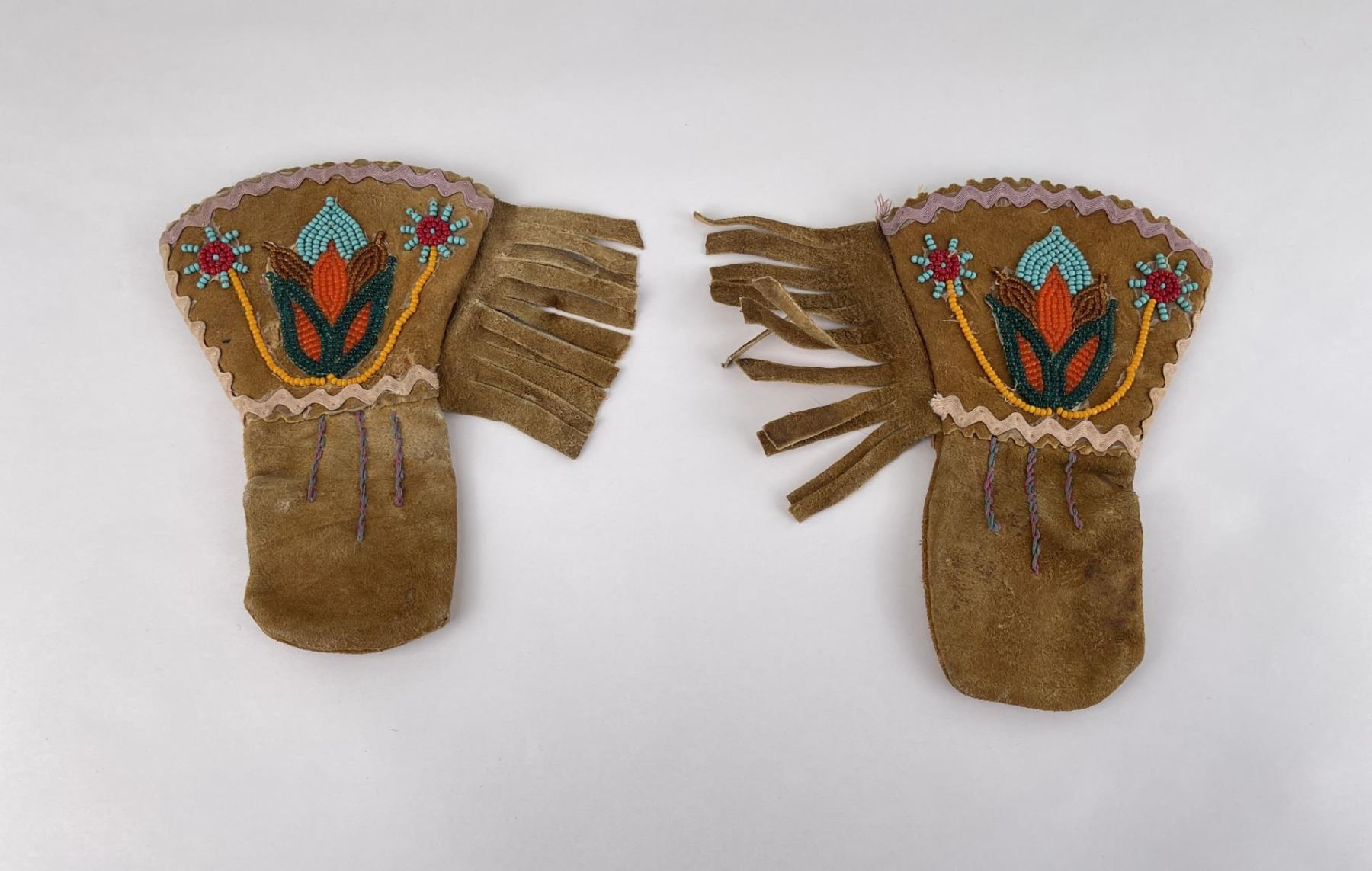 Canadian Cree Indian Beaded Gloves