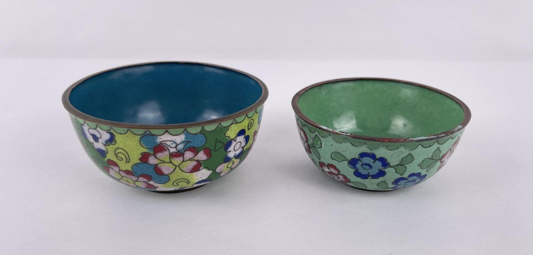 Antique Chinese Cloisonne Bowls