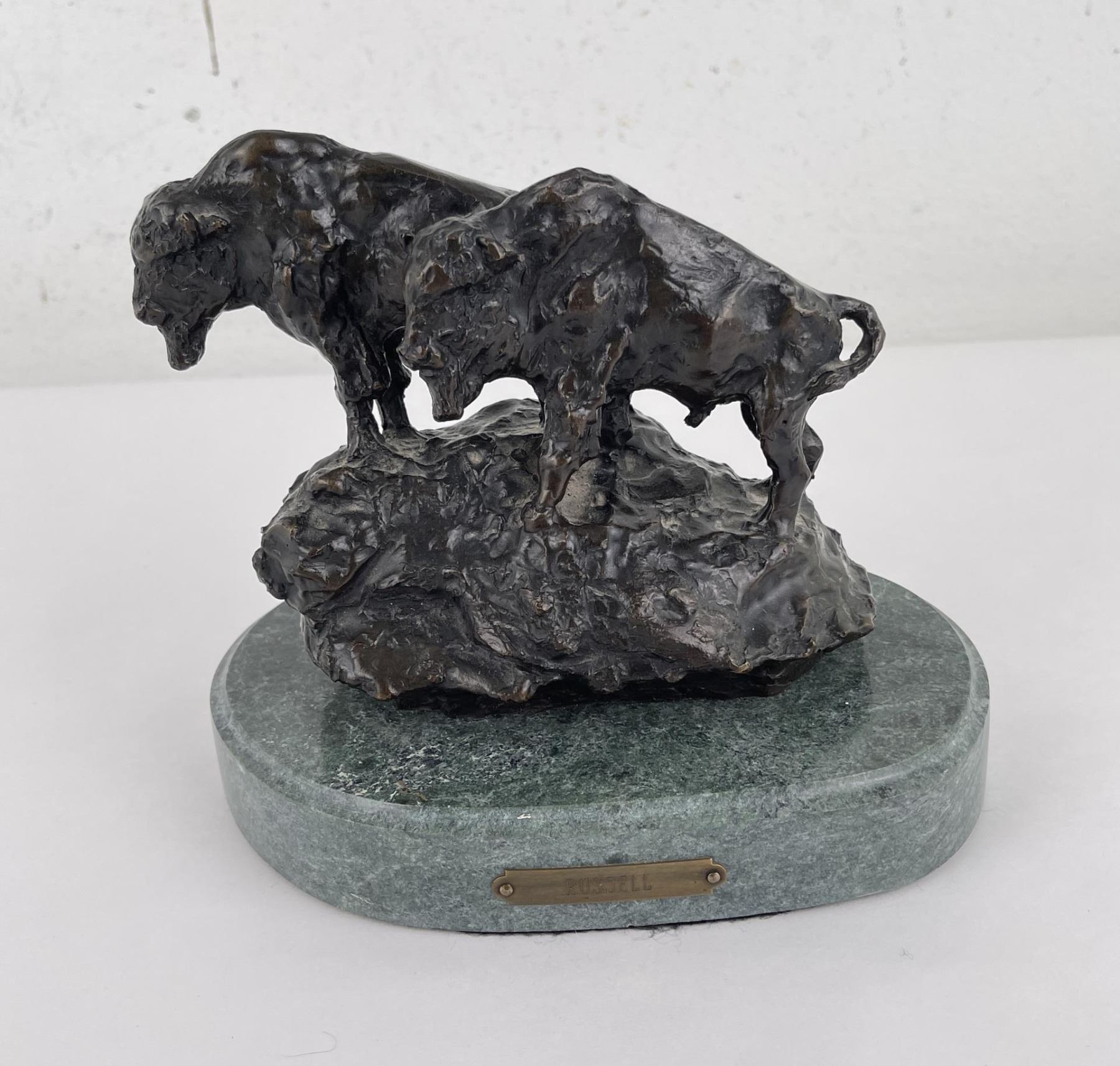 Charles M Russell Buffalo Bronze