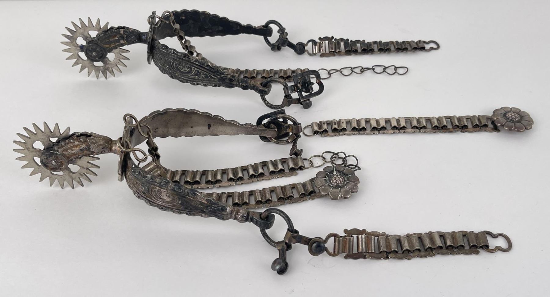 Brazilian Silver Eberle Cowboy Gaucho Spurs