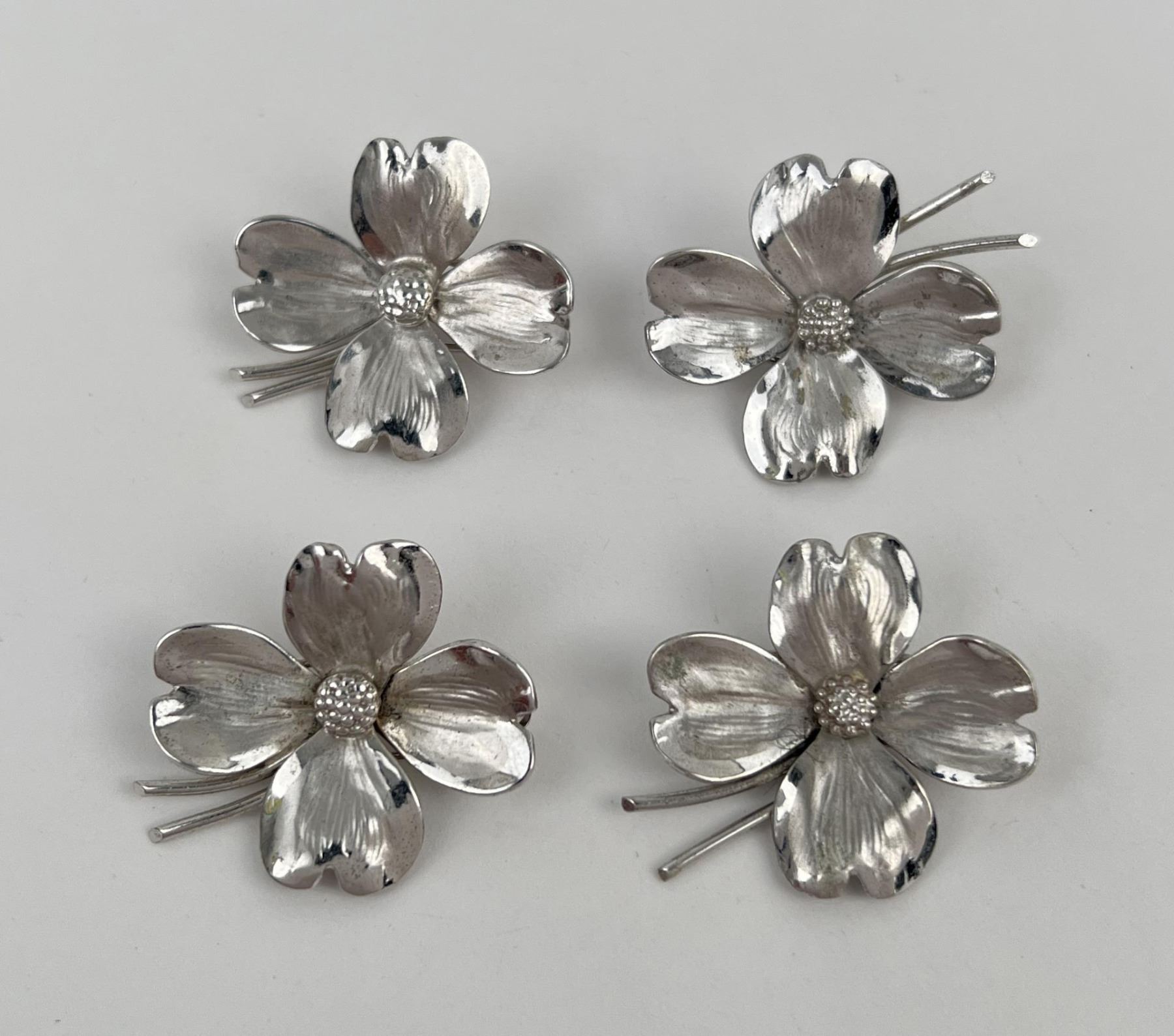 Sterling Silver Dogwood Brooch Collection