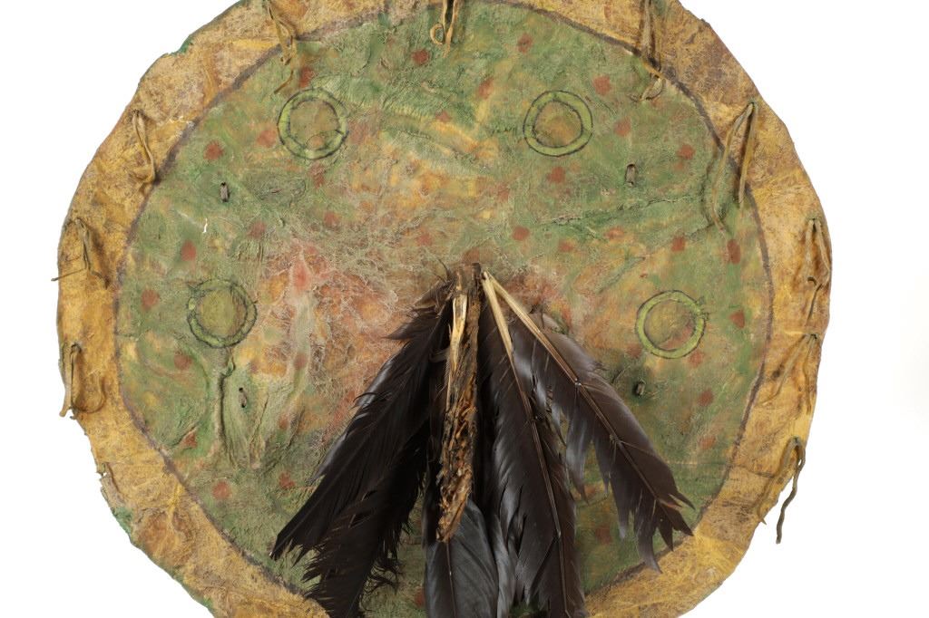 Circa 1865 Apsaalooke Crow Painted Medicine Shield