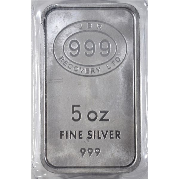 FIVE OZ .999 SILVER BAR
