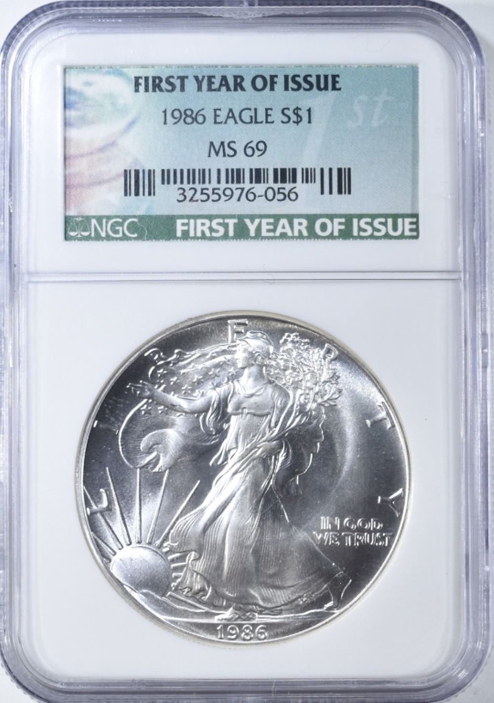 1986 ASE FIRST YEAR OF ISSUE NGC MS 69