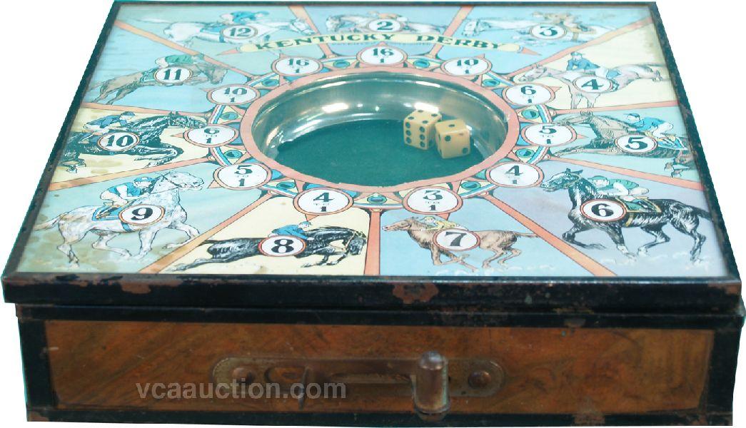 Kentucky Derby Countertop Spin Dice Horserace Game c194