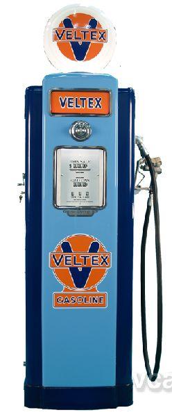 Wayne Gas Pump w/ Veltex Gasoline Motif w/ Veltex Top G