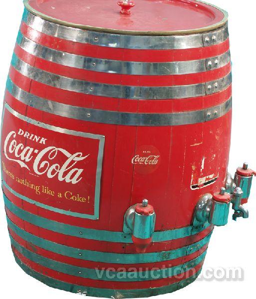 Coca Cola Wood Barrel w/ Spigot
