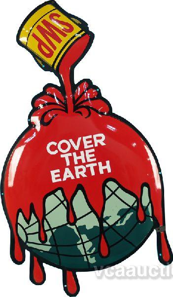 Sherwin Williams Paints "Cover The Earth" Die-Cut Porce