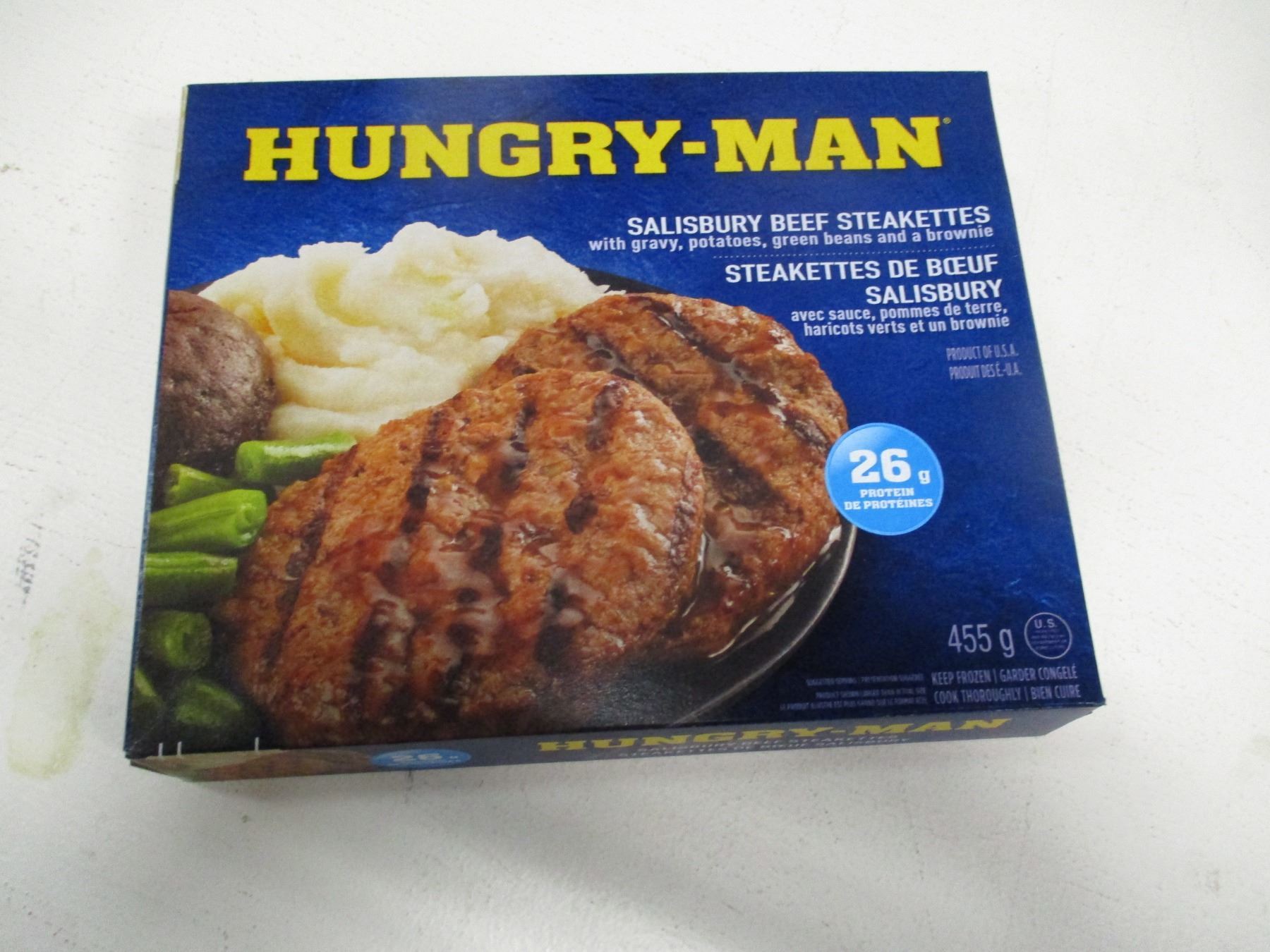 HUNGRY MAN FROZEN STEAKETTES DINNER (456G)