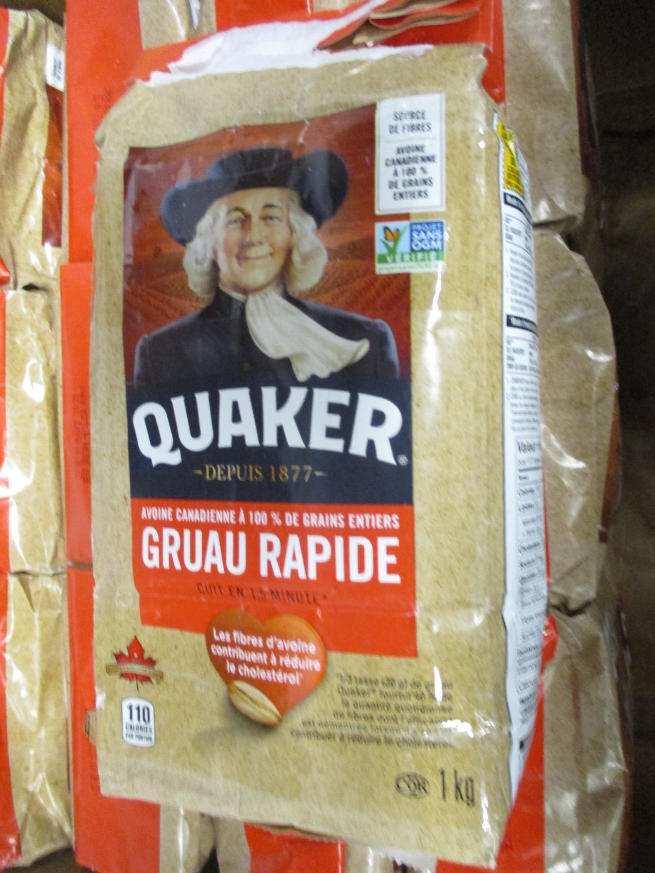QUAKER OATS (1 KG/1.5 MINUTES COOKING TIME) - PER BAG