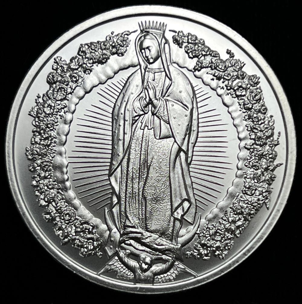 Intaglio Mint Virgin Mary 1 ozt .9999 Silver