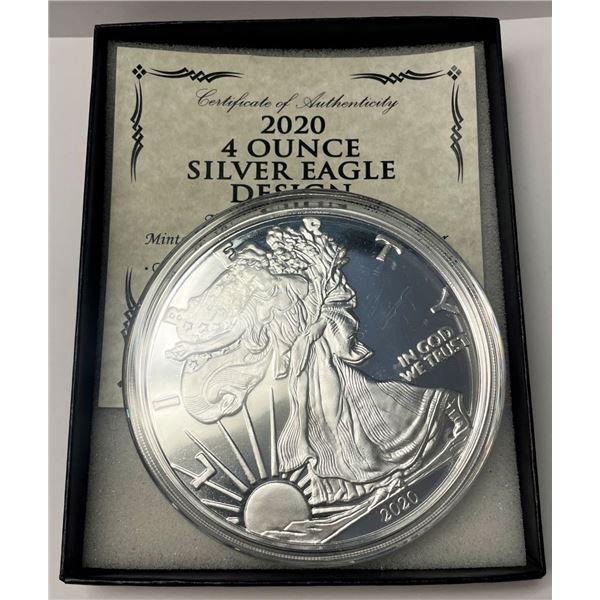 Giant Quarter Pound 2020 Proof American Silver Eagle Design