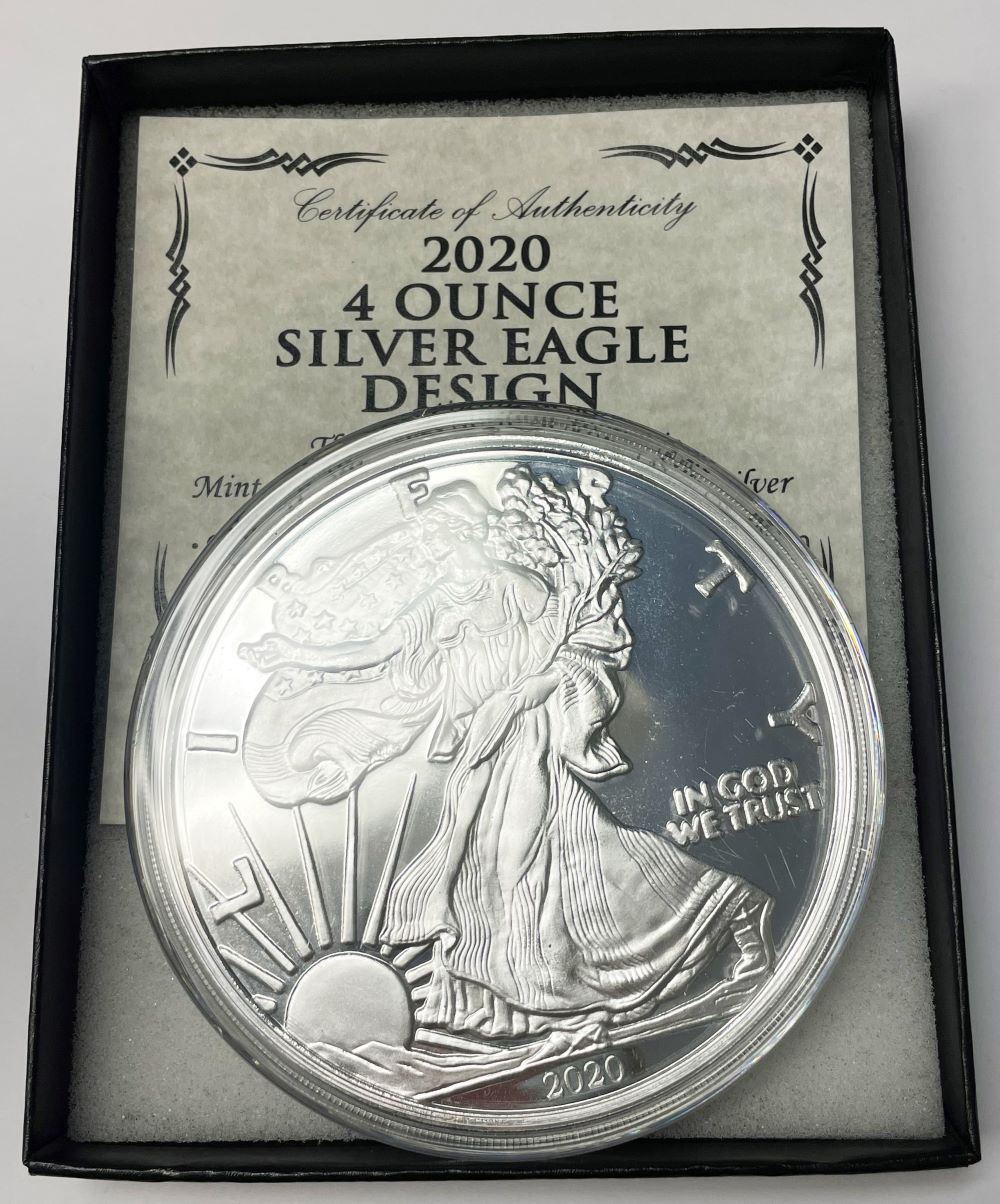 Giant Quarter Pound 2020 Proof American Silver Eagle Design
