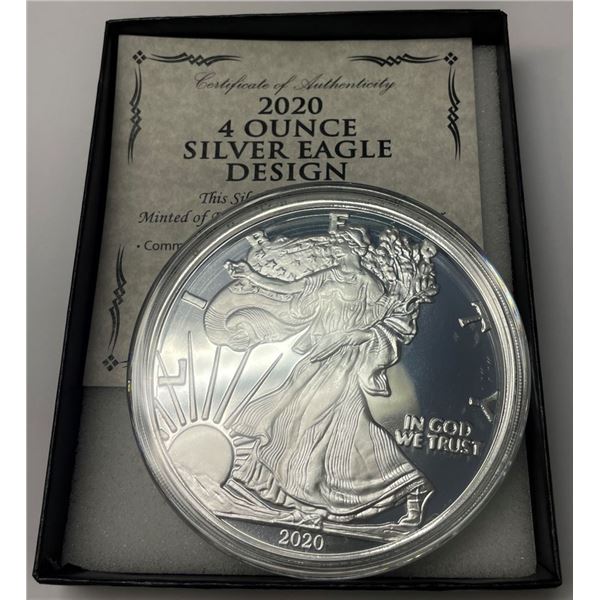 Giant Quarter Pound 2020 Proof American Silver Eagle Design