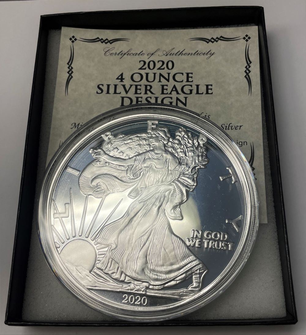 Giant Quarter Pound 2020 Proof American Silver Eagle Design