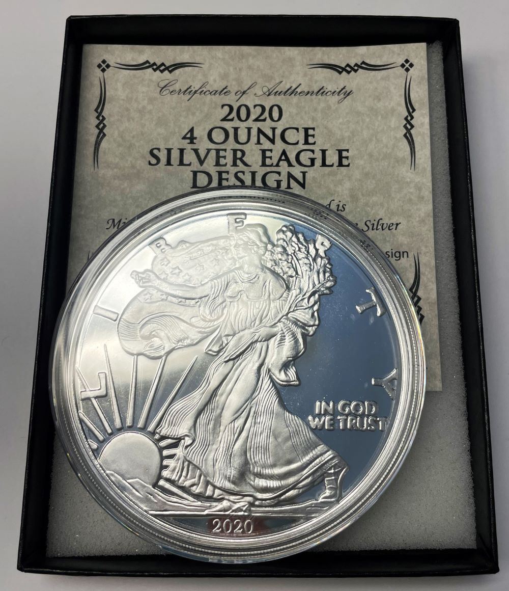 Giant Quarter Pound 2020 Proof American Silver Eagle Design