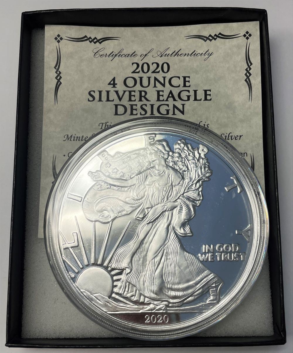 Giant Quarter Pound 2020 Proof American Silver Eagle Design
