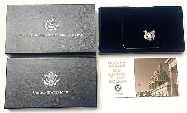 1994 U.S. Capitol Bicentennial Commemorative Proof Silver Dollar