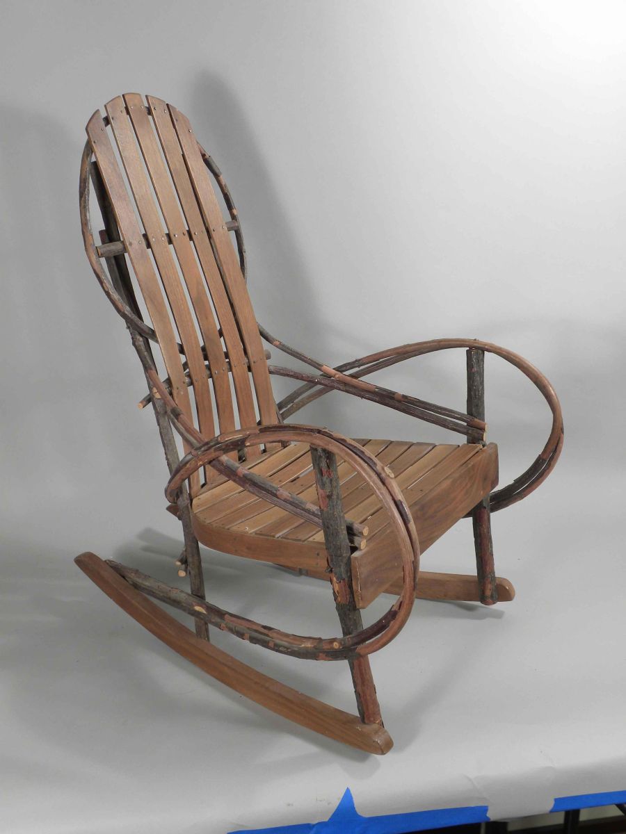 Childs - Salesman Sample Twig w/wood slat rocker